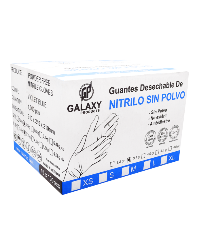 Caja Master Guante De Nitrilo (1000 Guantes) Azul